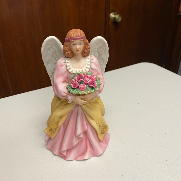 Homco | Accents | Home Interiors Homco Vintage Pink Angel With Roses ...
